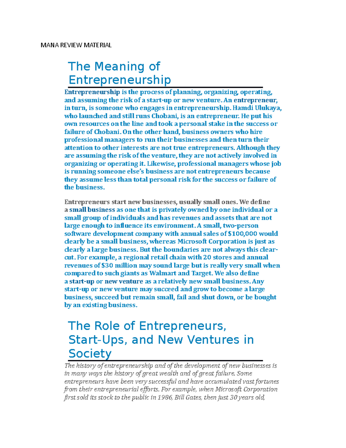 MANA Review Material - MANA REVIEW MATERIAL The Meaning of ...