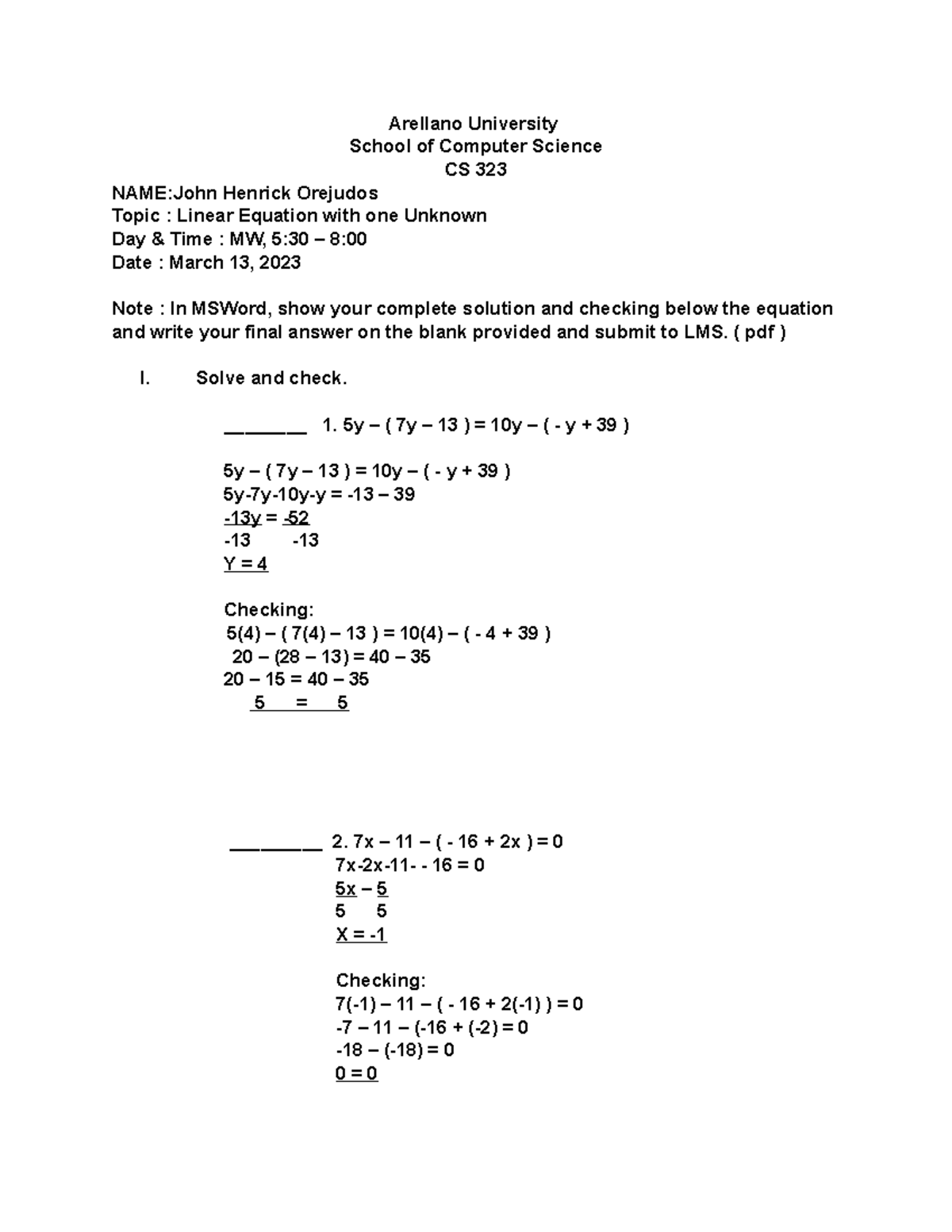 Activity 1CS323Semifinal- Orejudos - Arellano University School of ...