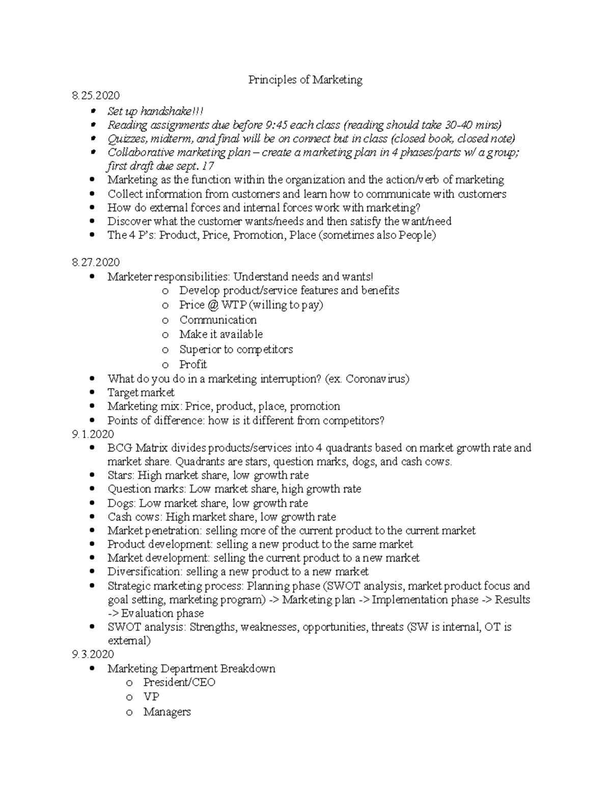 Principles of Marketing - Principles of Marketing Set up handshake ...