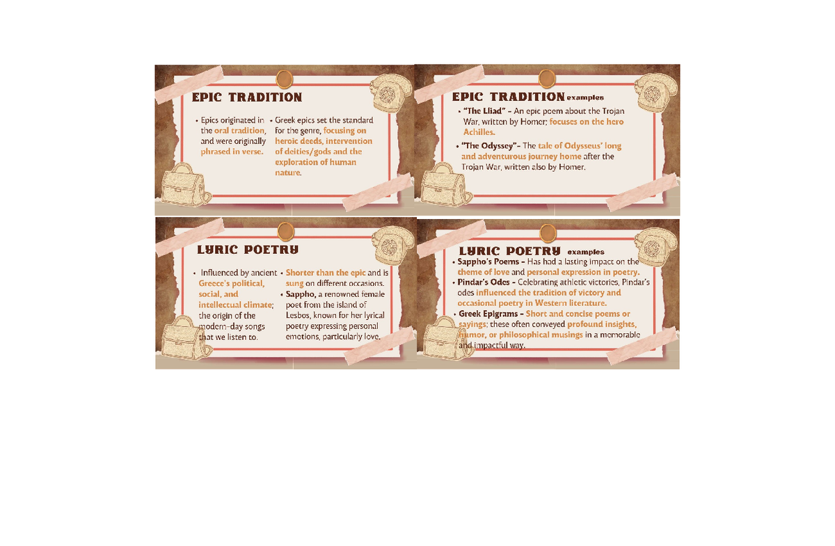 English - for review - EPIC TRADITION EPIC TRADITION examples An epic ...