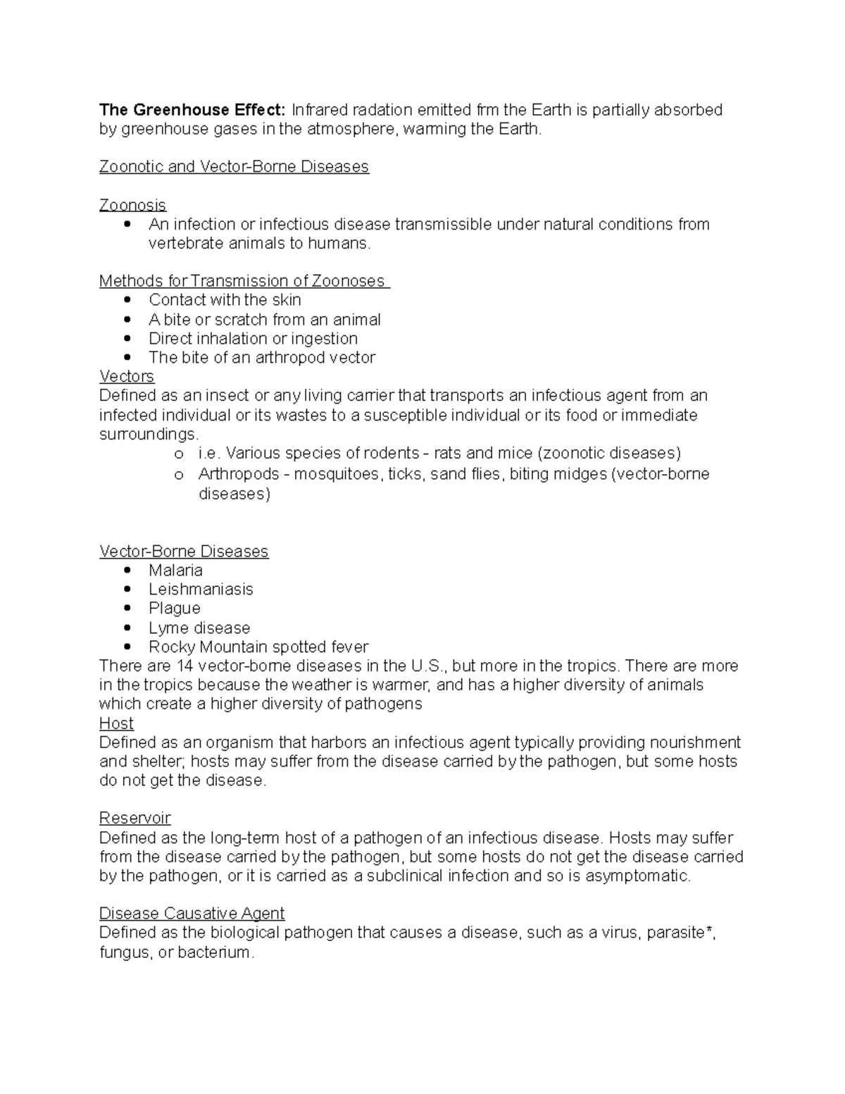 EH Exam II Study Guide - The Greenhouse Effect: Infrared radation ...