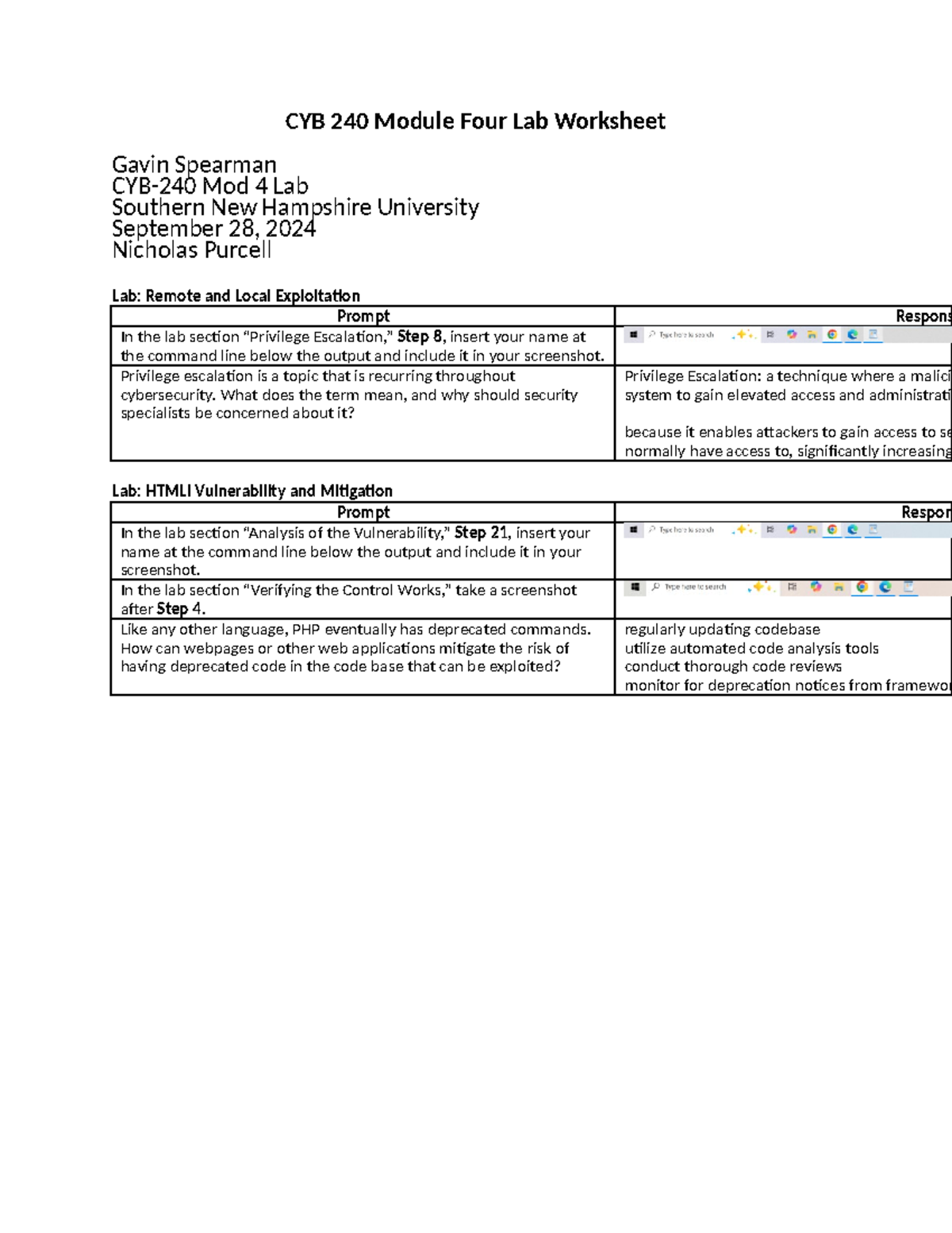 CYB 240 Gavin Spearman Module Four Lab Worksheet - CYB 240 Module Four ...