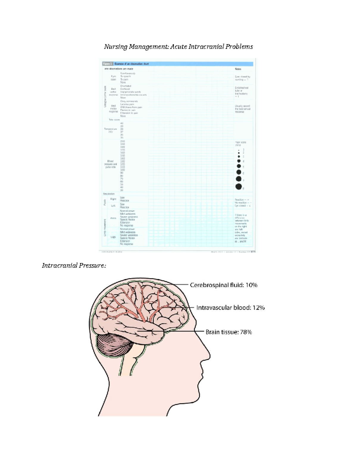 Head injury - Nursing Management: Acute Intracranial Problems ...