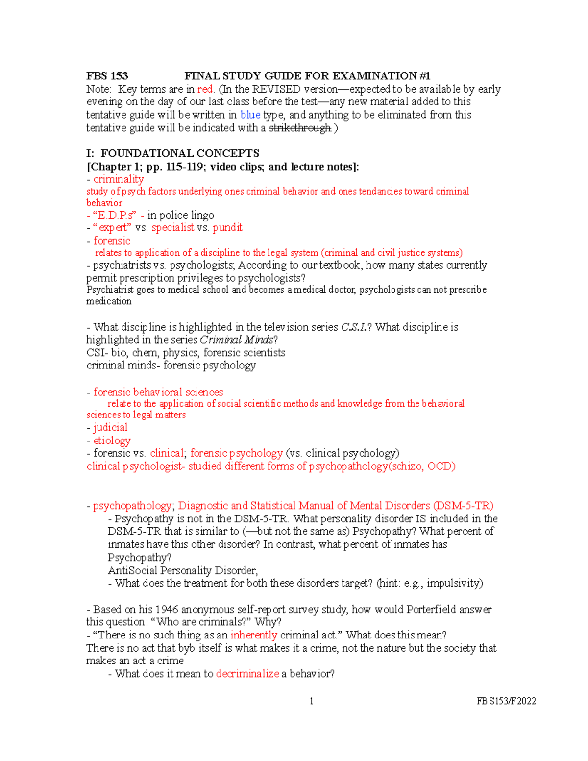 FBS 153 Revised (and again) SG#1 - FBS 153 FINAL STUDY GUIDE FOR ...