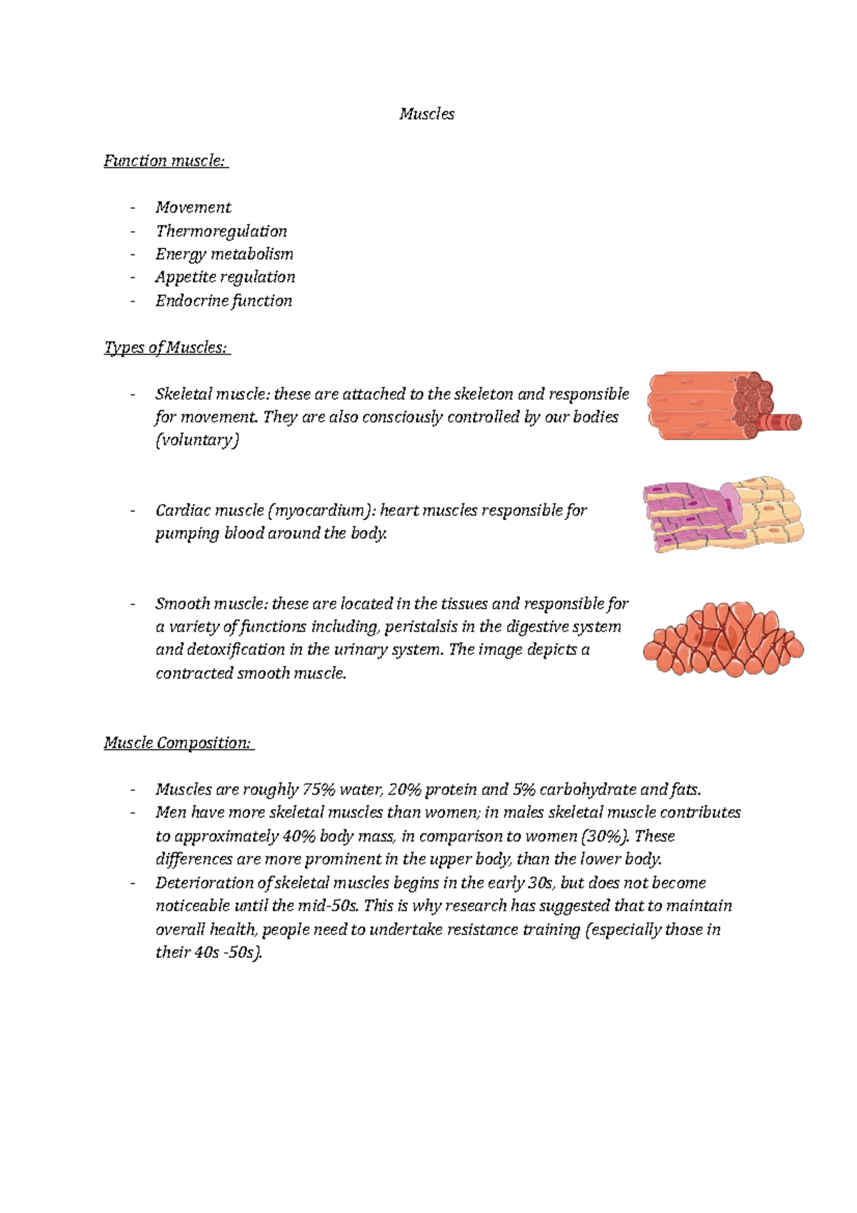 Article 5 - Muscles - Muscles Function muscle: Movement ...