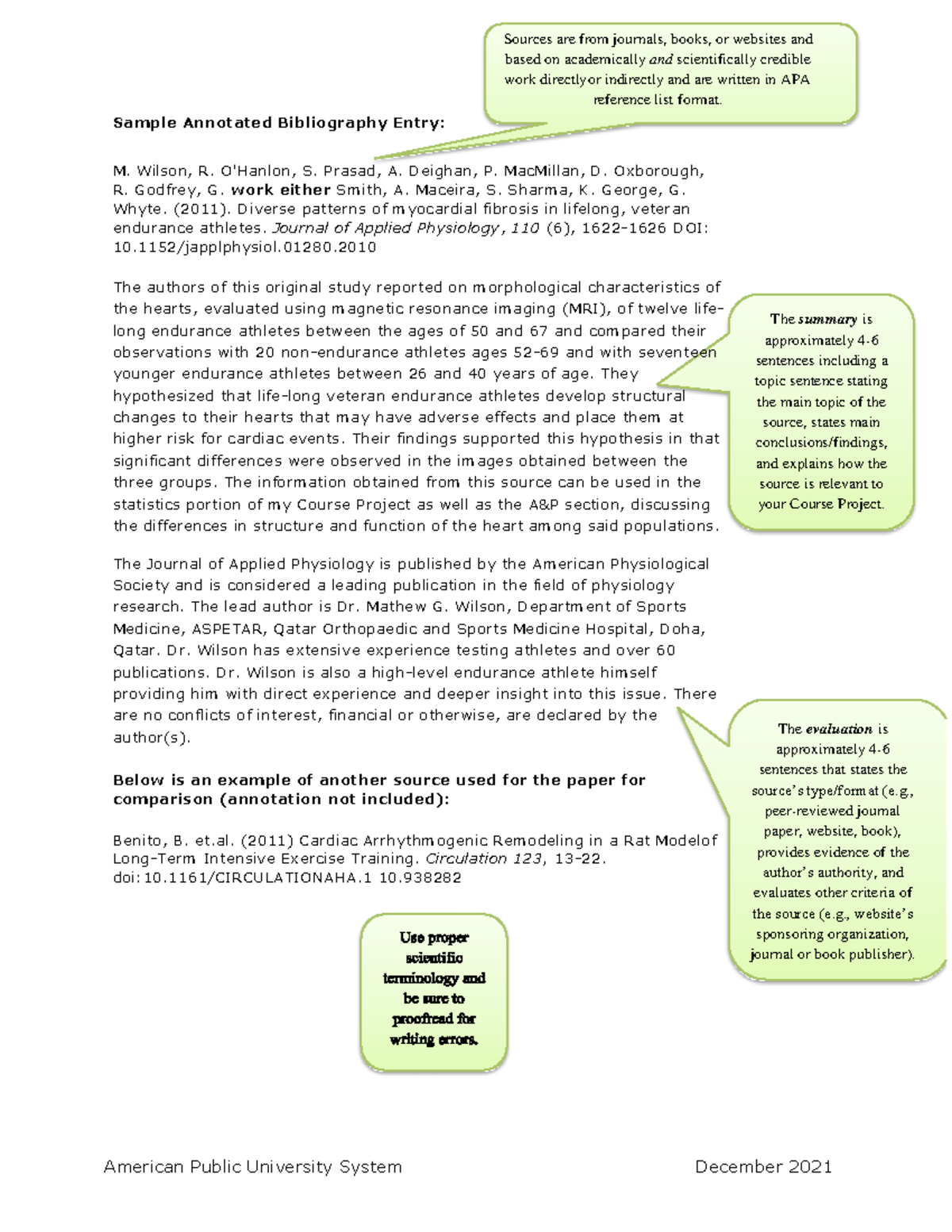 Sample Annotated Bibliography Assignment 1 December 2021 jxi5DSl ...