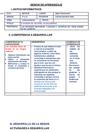 Sesión DE Aprendizaje N° 1 - Elaboramos una infografía de prevención contra la rabia - I. DATOS ...