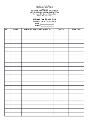 BE Form 3 Resource Mobilization FORM - BE Form 03 Republic of the ...