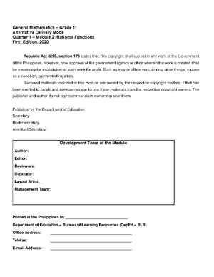 CO Math10 Q2 Module 8 - For grade 10 - Mathematics Quarter 2 – Module 8 ...