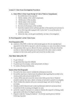 Lesson 1 - Outline on Juvenile Delinquency and Juvenile Justice System ...