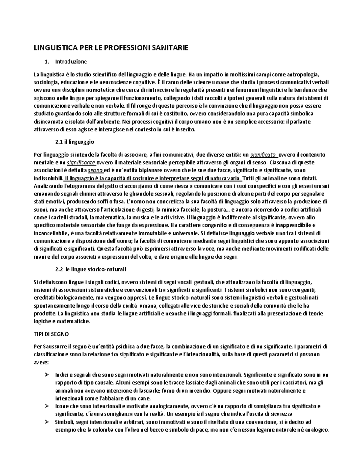 Linguistica per le professioni sanitarie - Warning: TT: undefined function: 32 Warning: TT ...