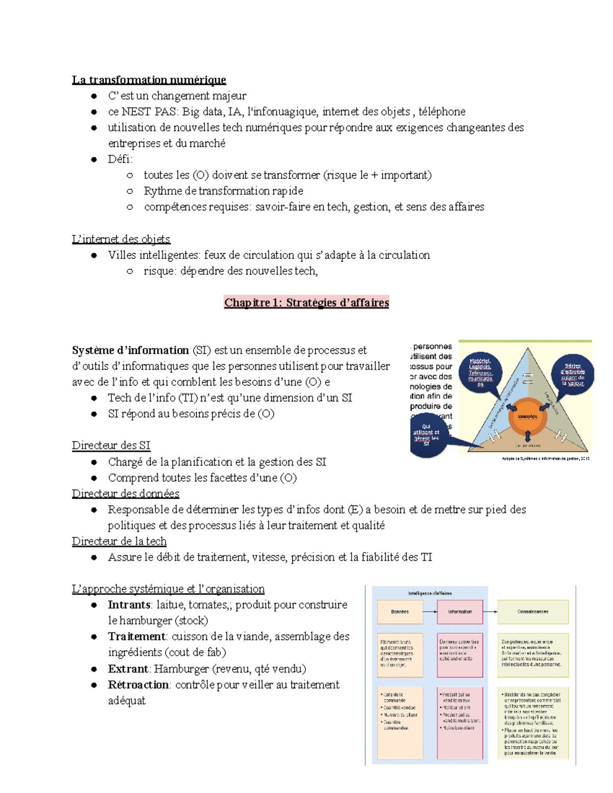 ADM 2772 - Summary Systèmes d'information de gestion - La transformation numérique C’est un ...
