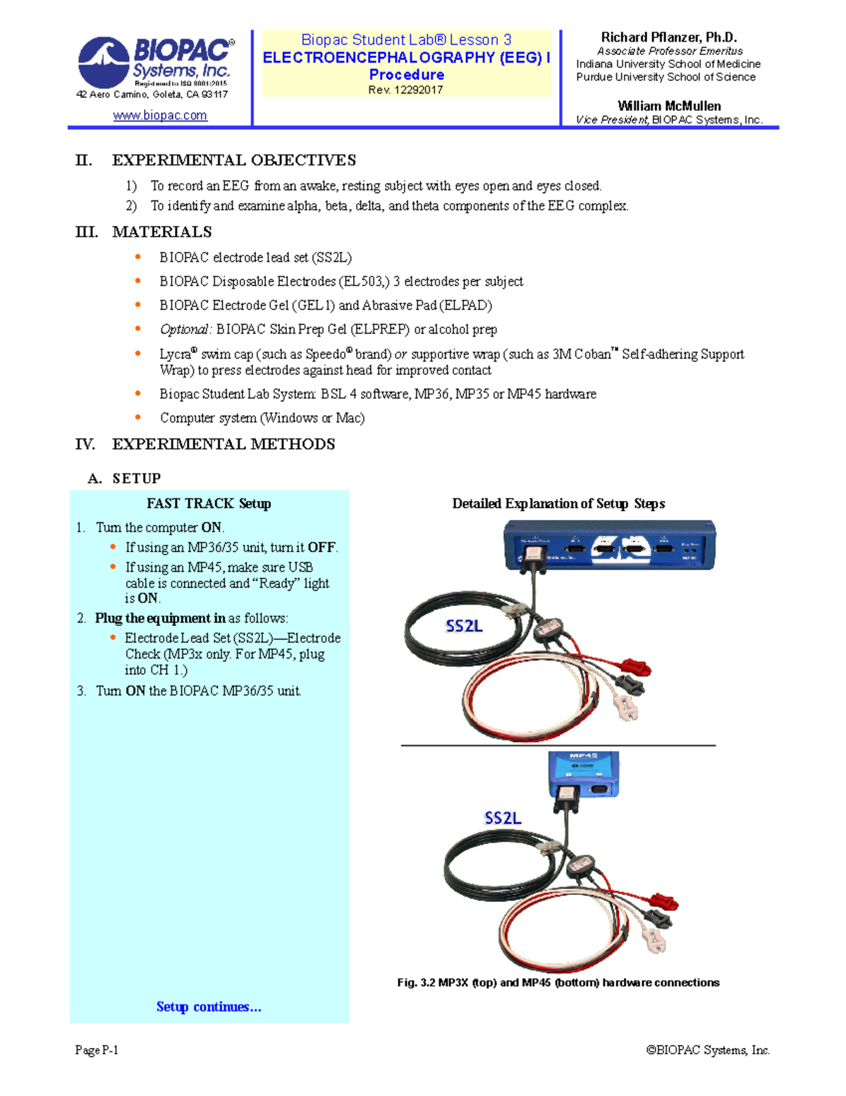 Lab 4 Worksheet EEG 1258164476 - Biopac Student Lab® Lesson 3 ...