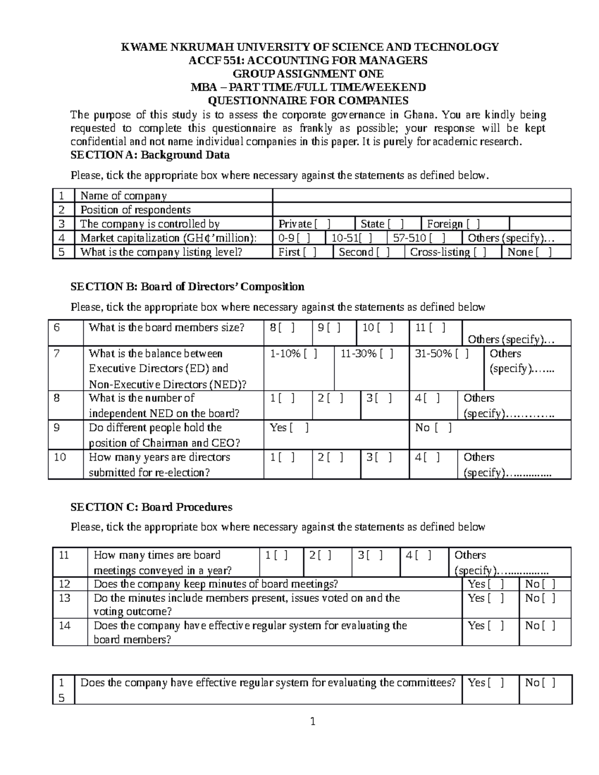 1480507026- Corporate Governance Evaluation Questionnaire 2016 ...