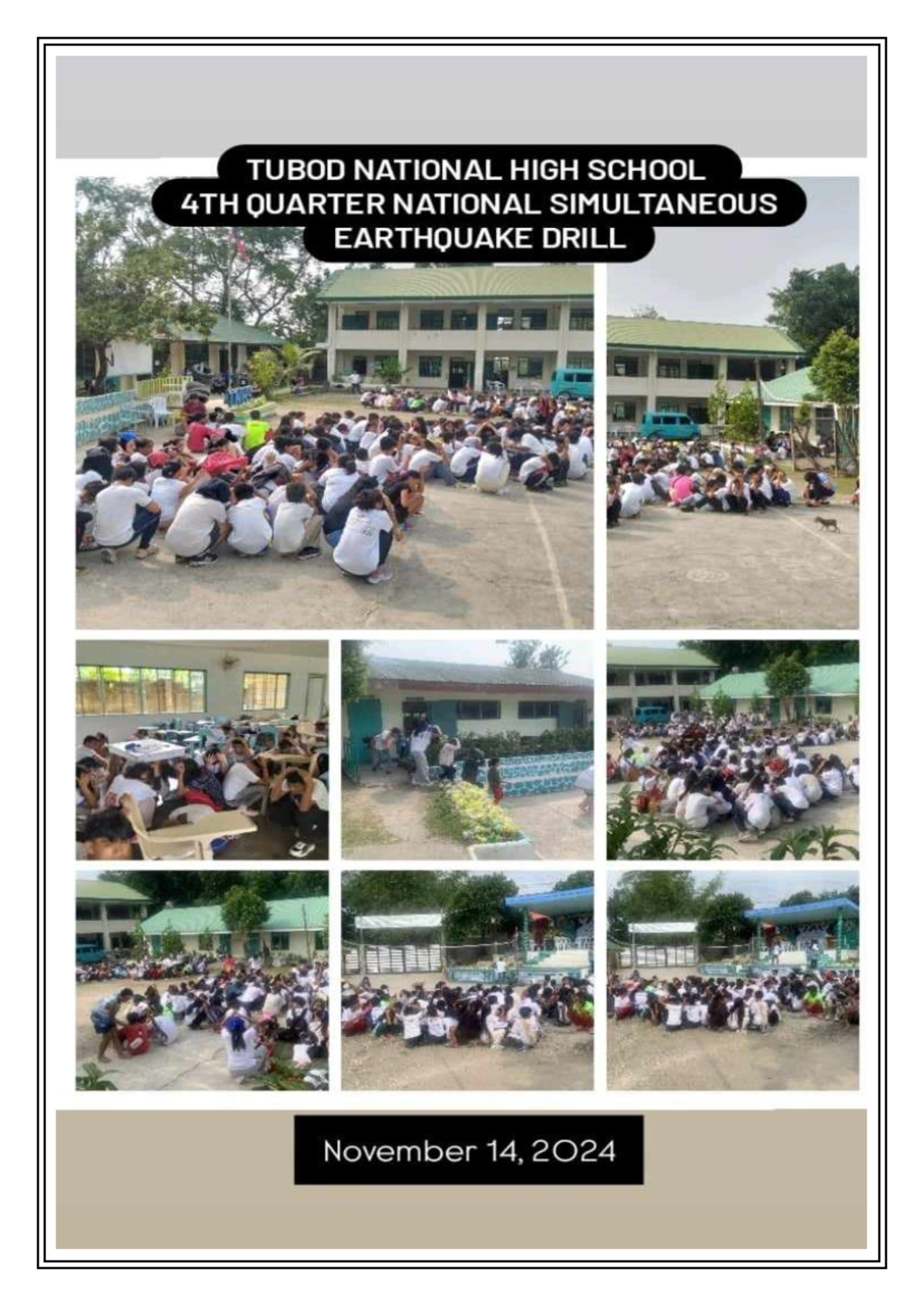 4th Quarter NSED (Nov - Earthquake Drill pictures - Bachelor of ...