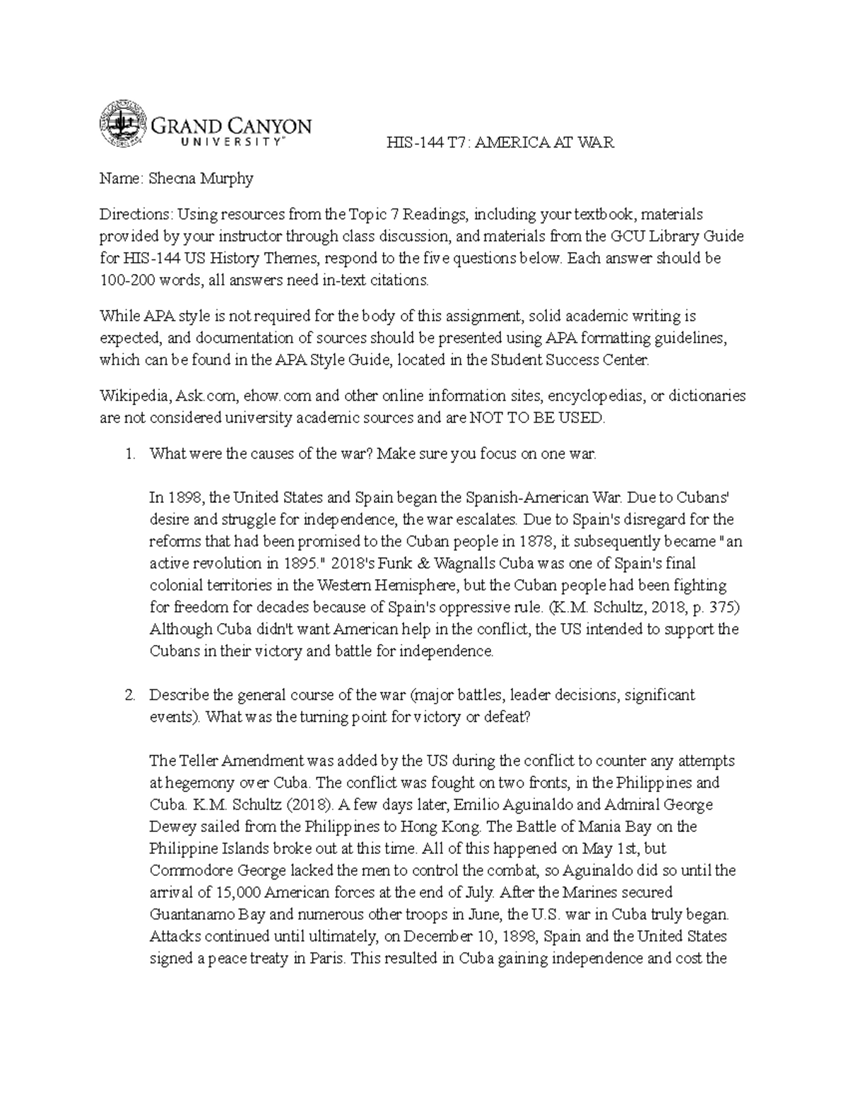 HIS-144-RS-America at War Worksheet - HIS-144 - GCU - Studocu