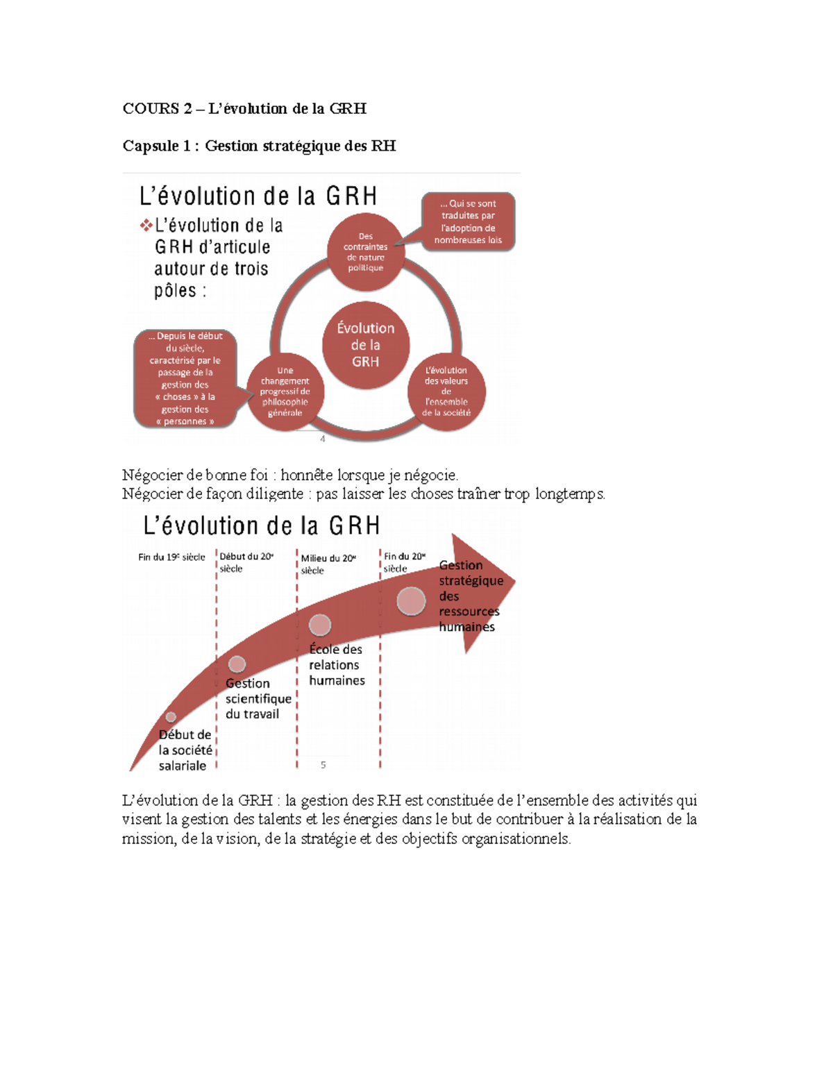 Note de cours séance 2 - Daniel Beaupré - COURS 2 – L’évolution de la ...