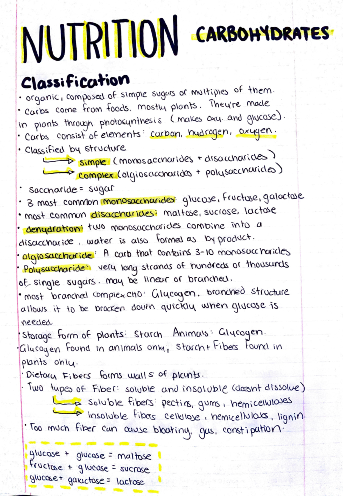 Carbohydrates - Lecture notes 3 - EAl&oM1DtAlES C\GSli f icotiotl or 'j ...