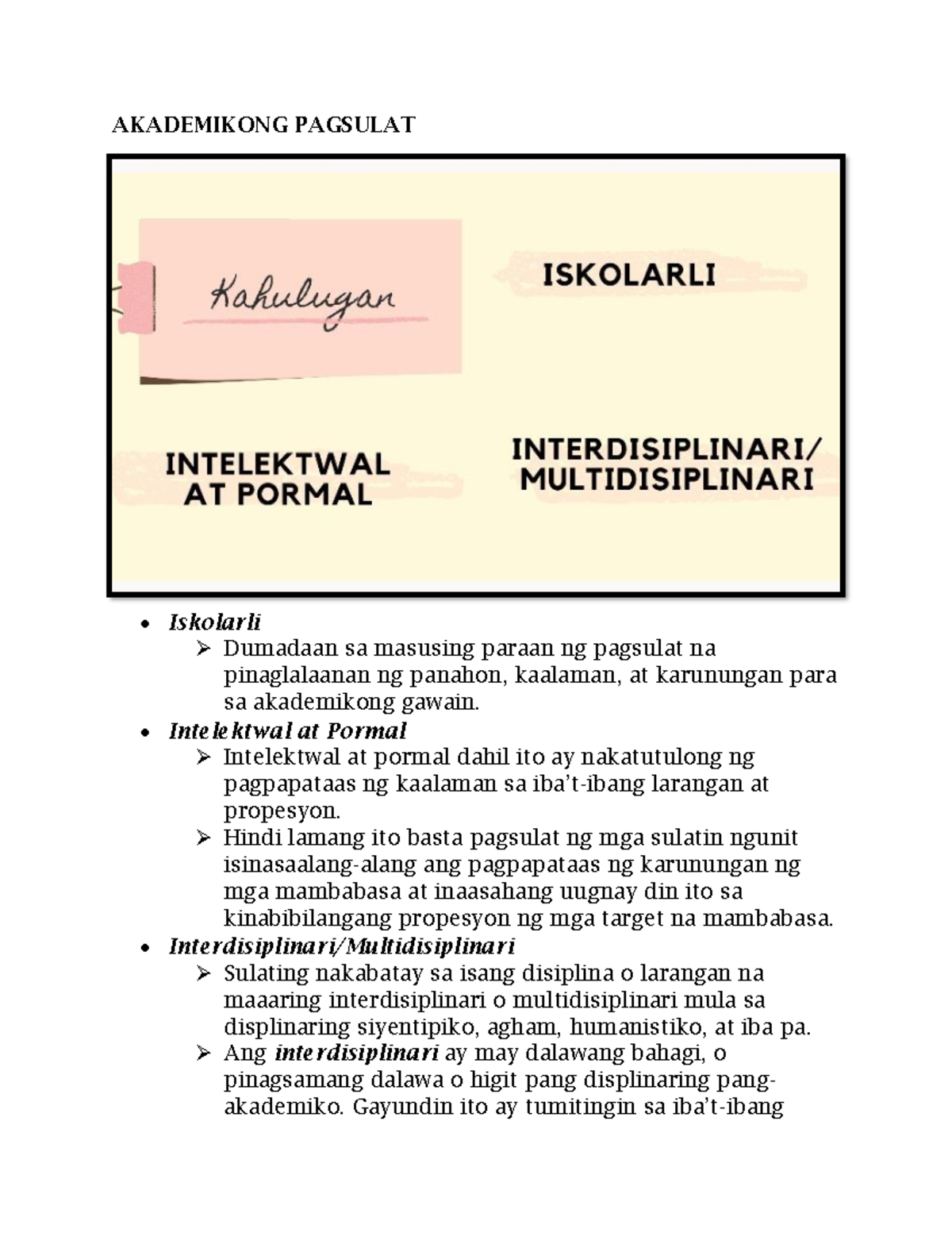 AkadHaksiahwba_hqhahan - AKADEMIKONG PAGSULAT Iskolarli Dumadaan sa ...