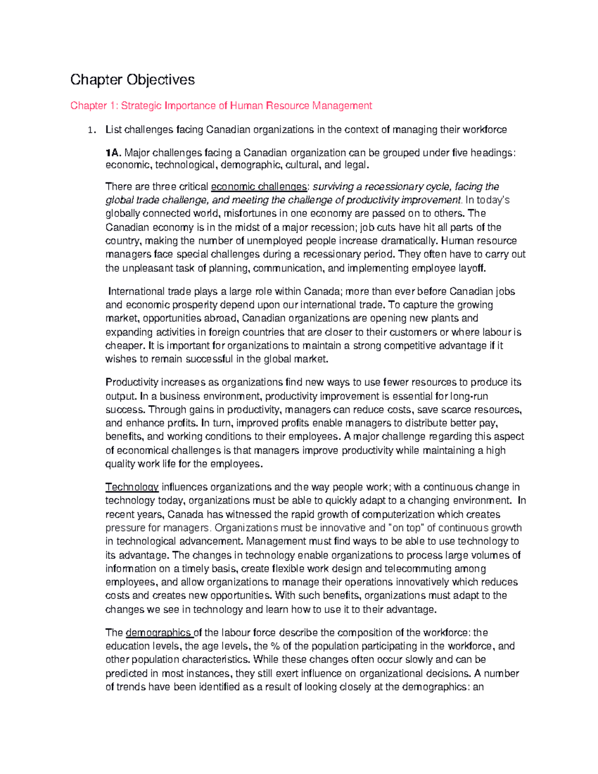 4320 chapter objectives - Chapter Objectives Chapter 1: Strategic ...