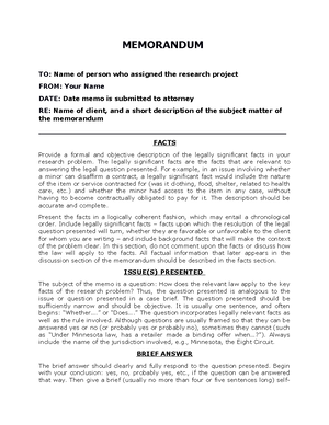 Sample Memorandum Module 05 - [memo template to use for Mod 05 ...