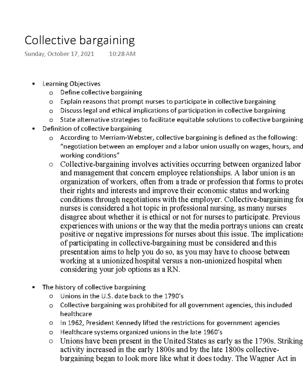 Collective bargaining - A labor union is an organization of workers ...