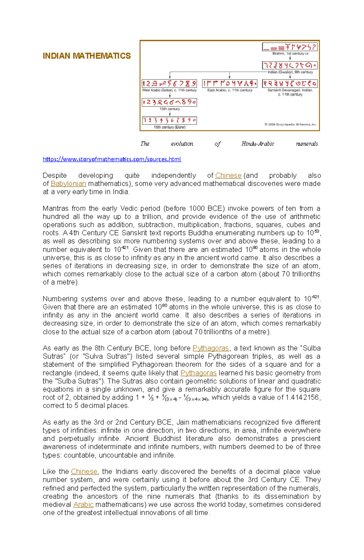 Indian Mathematics - n.a - INDIAN MATHEMATICS storyofmathematics ...