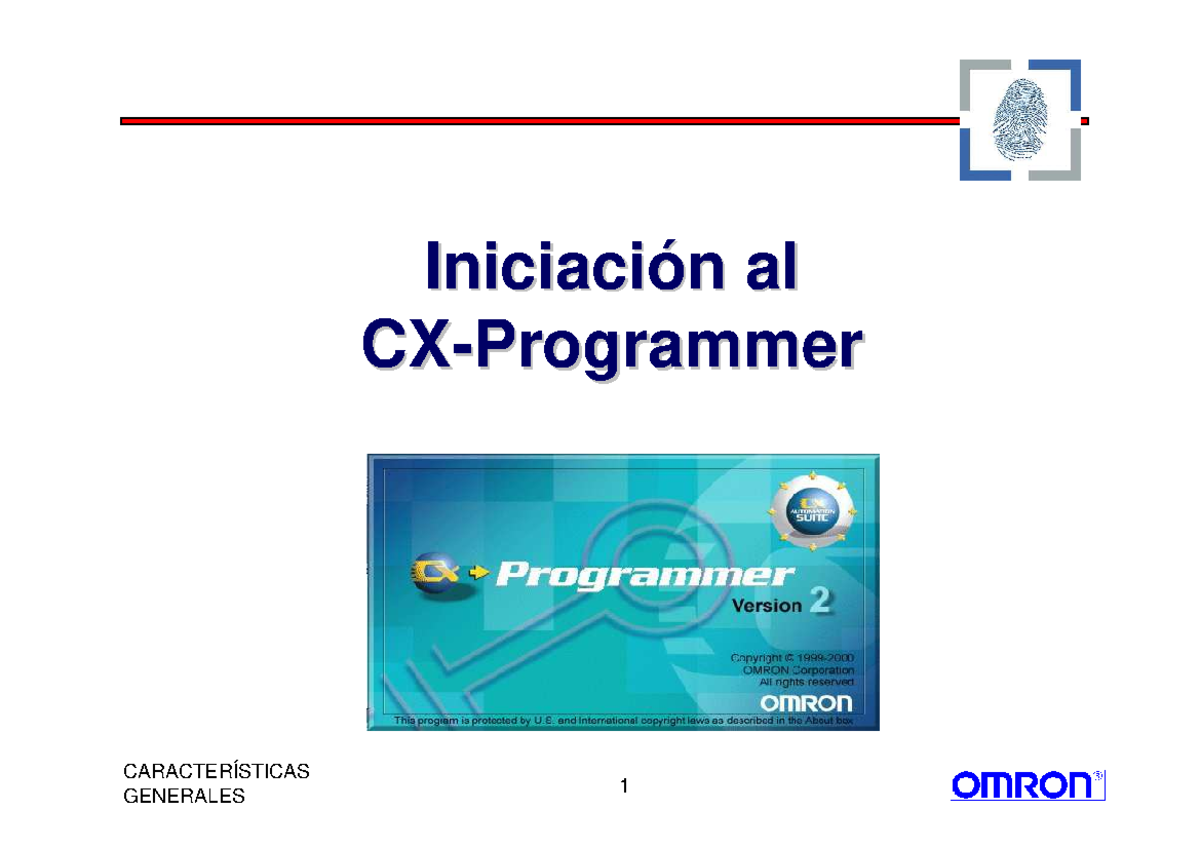 Info PLC net Inicio Cx Programmer I - CARACTERÍSTICAS 1 Iniciaci ...