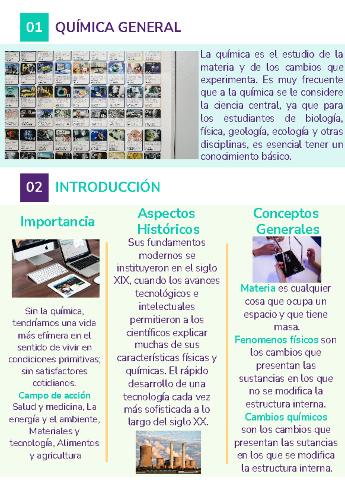 Infografia de quimica - La química es el estudio de la materia y de los ...