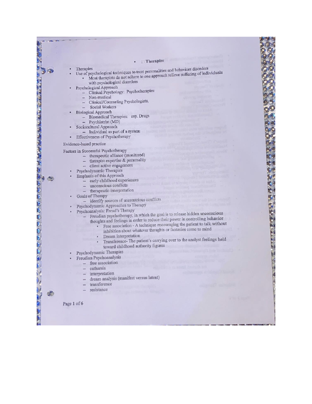 13-1 - Intro to Psych. Chapter 13: Therapies. Part 1. Taught by Mrs ...