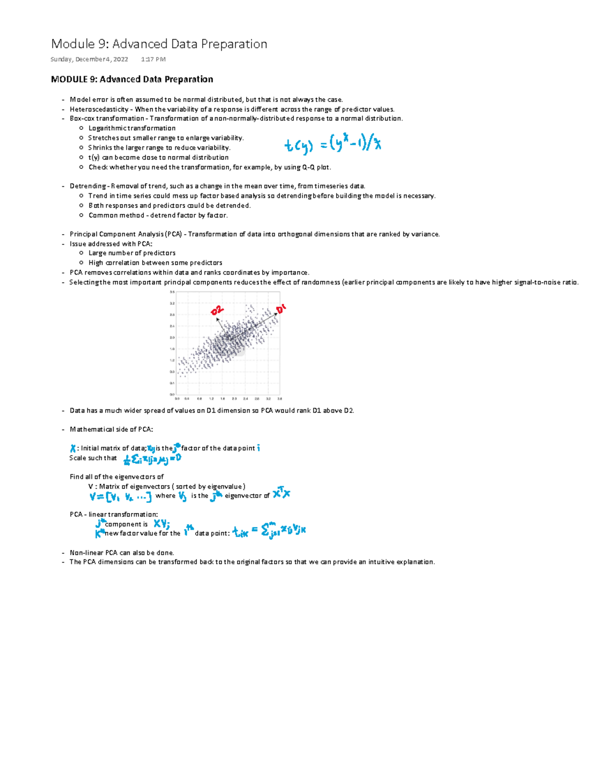 ISYE 6501 Week 9 - Week 9 - MODULE 9: Advanced Data Preparation Model error is often assumed to ...