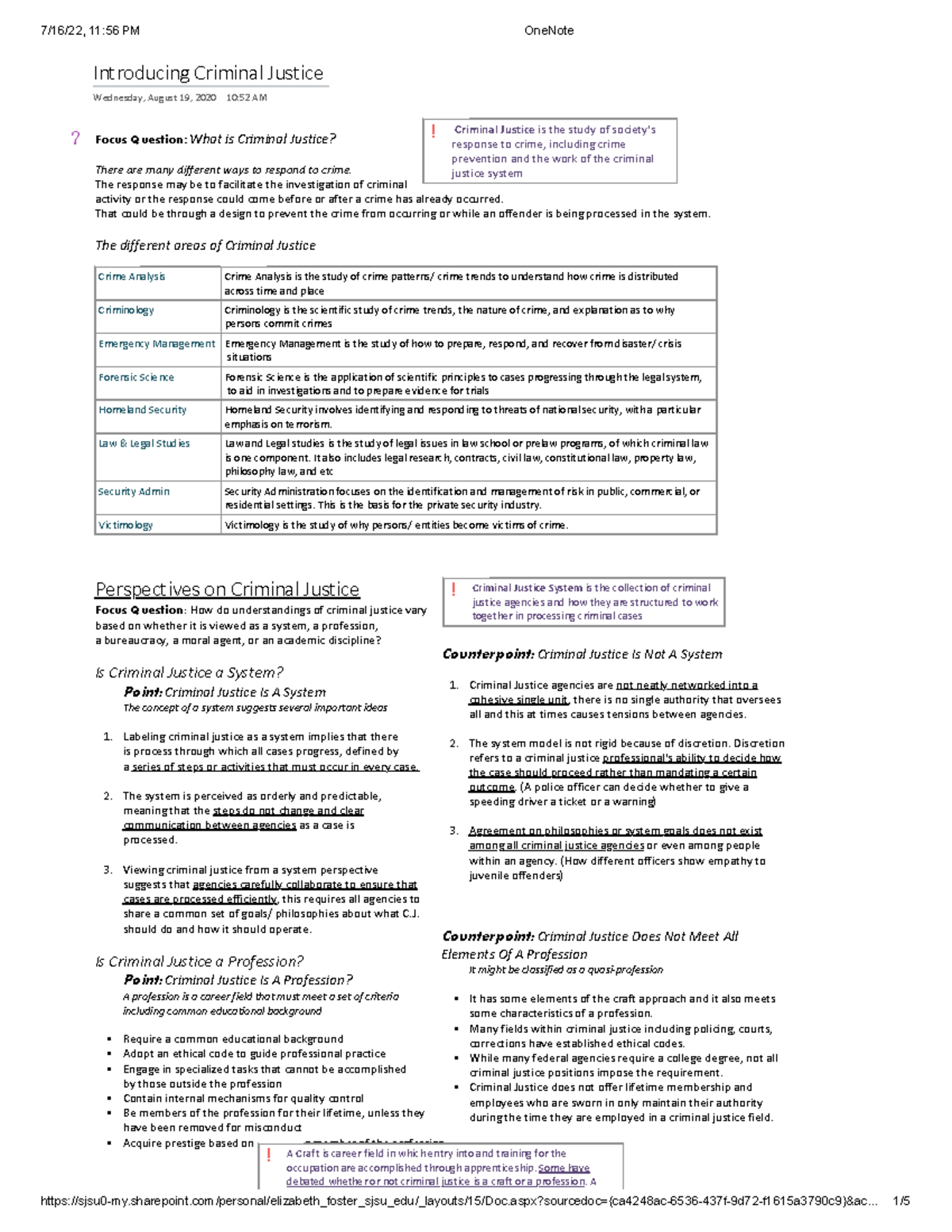 Justice Studies Ch1 - Lecture Notes and Textbook Summaries for Chapter ...
