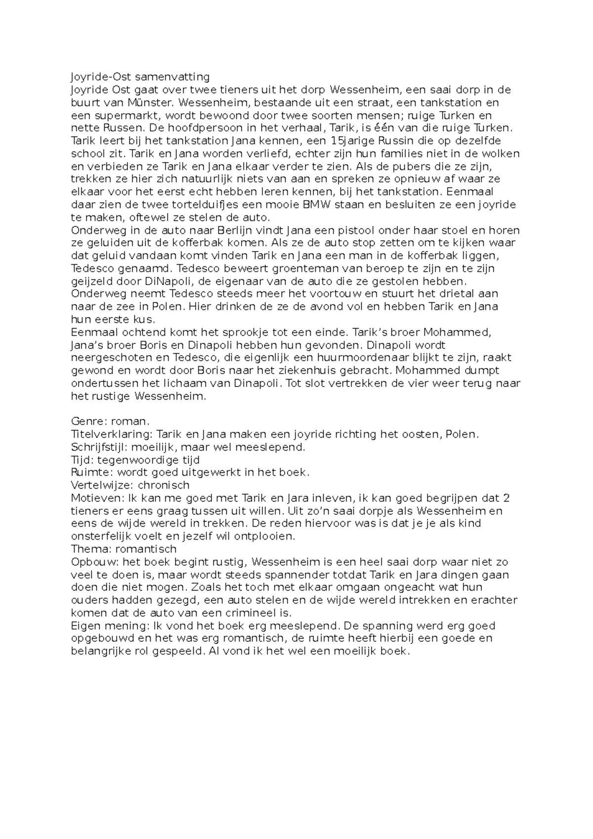 1492030825 Joyride Ost 2 - Joyride-Ost samenvatting Joyride Ost gaat ...