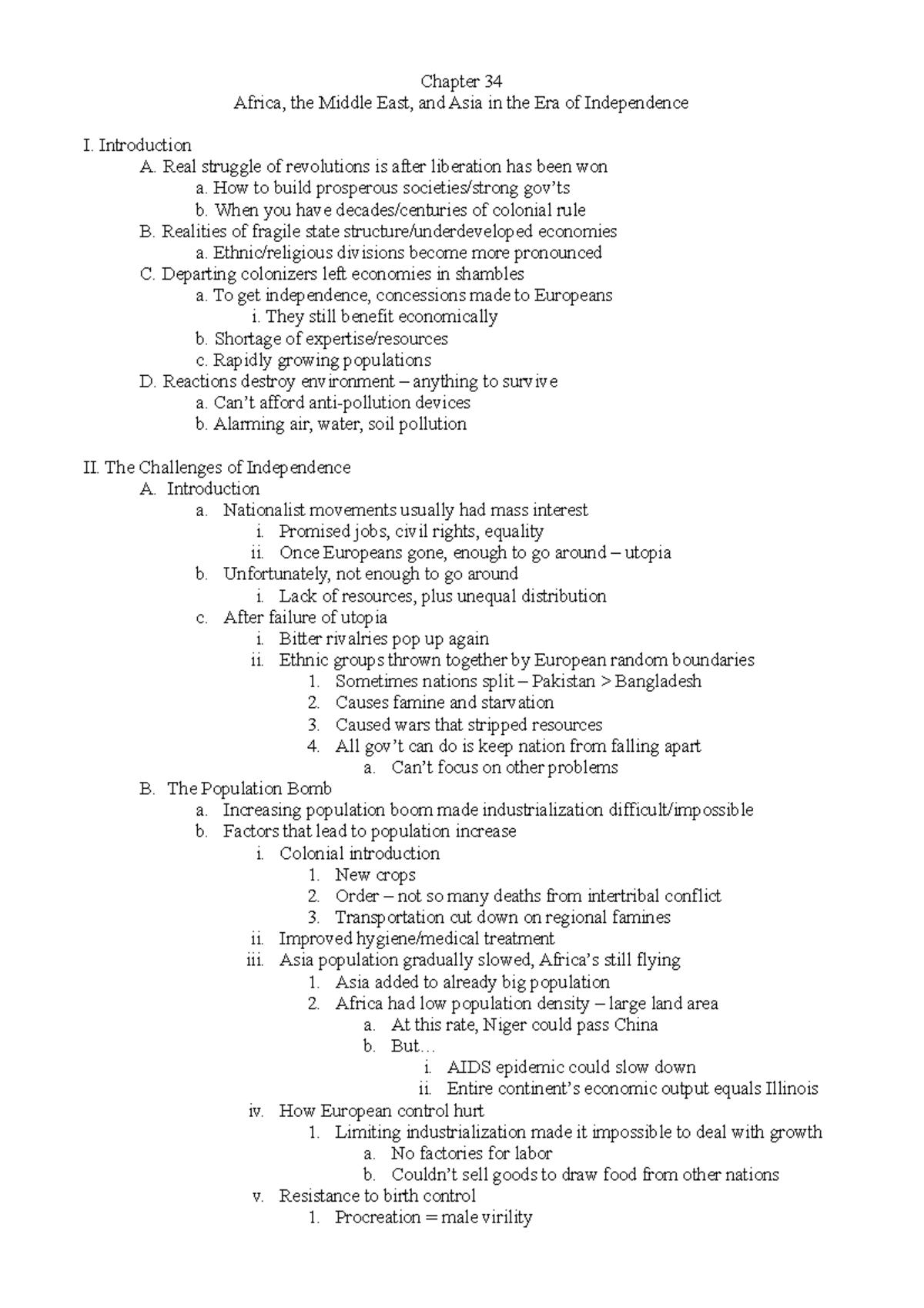Chapter 34 0020 - Summary World Civilizations: the Global Experience ...