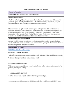 C365-Task1-Revised - Complete Task - Direct Instruction Lesson Plan Template General Information ...