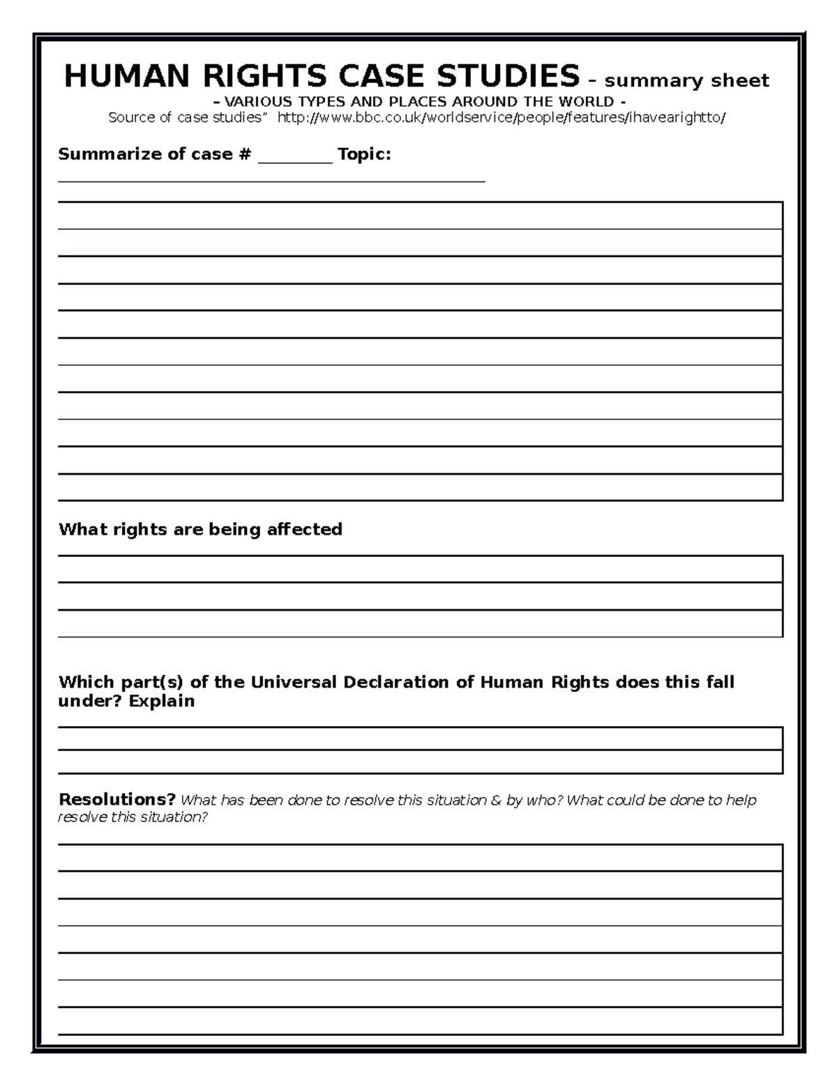 Human rights case studies (international) Janet B - HUMAN RIGHTS CASE ...