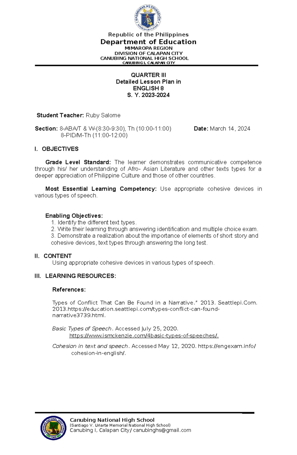 Module 5 Lesson 1 - Department of Education MIMAROPA REGION DIVISION OF ...