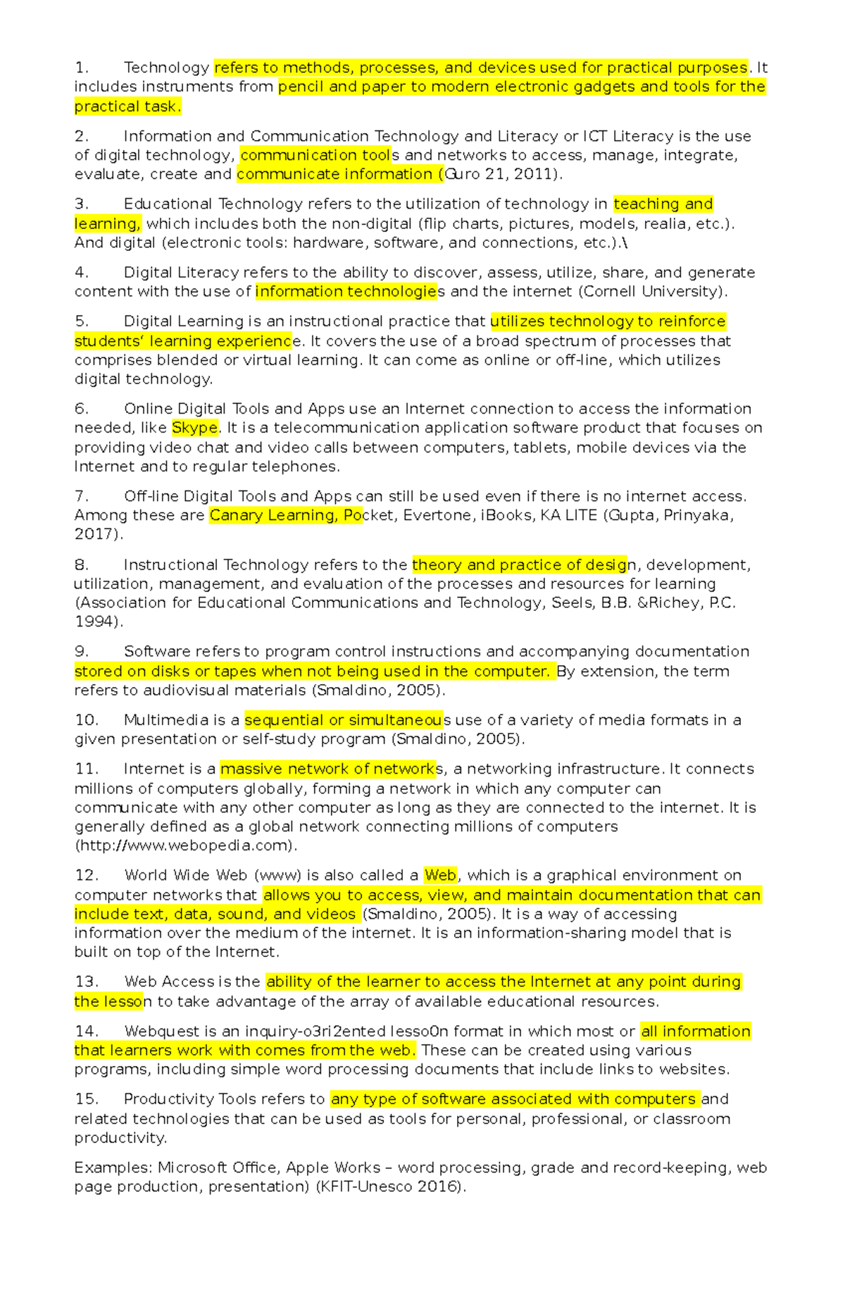 ICT-Terminologies - Technology refers to methods, processes, and ...