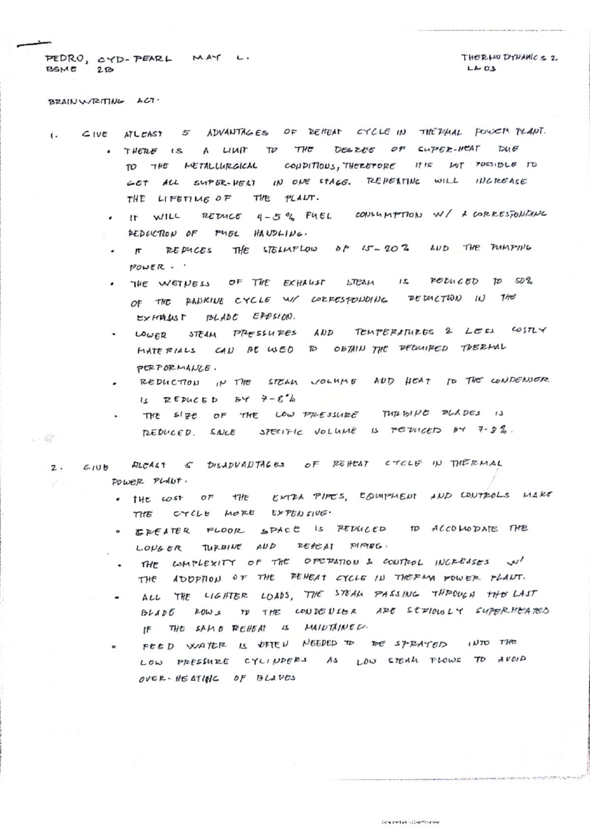 Thermo 2 finals - Mechanical Engineering - Studocu