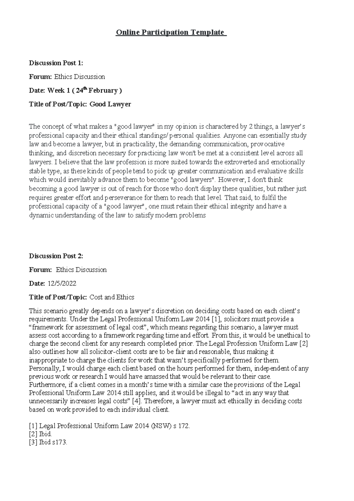 1100 Participation Template - Online Participation Template Discussion ...