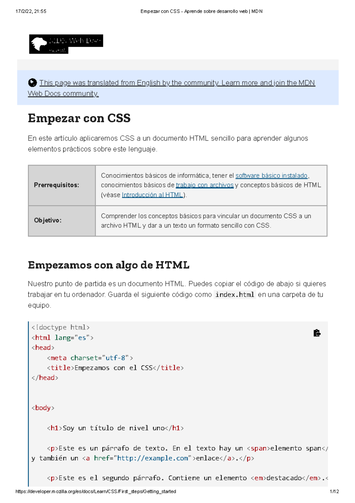 Empezar con CSS - Aprende sobre desarrollo web MDN - This page was ...