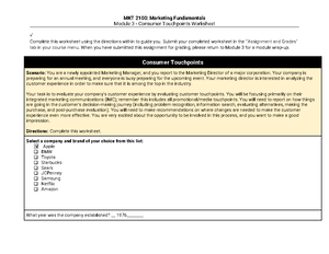 BUS 2151 Milestone 2 Worksheet-1 - Module 5 Worksheet: Milestone 2 ...
