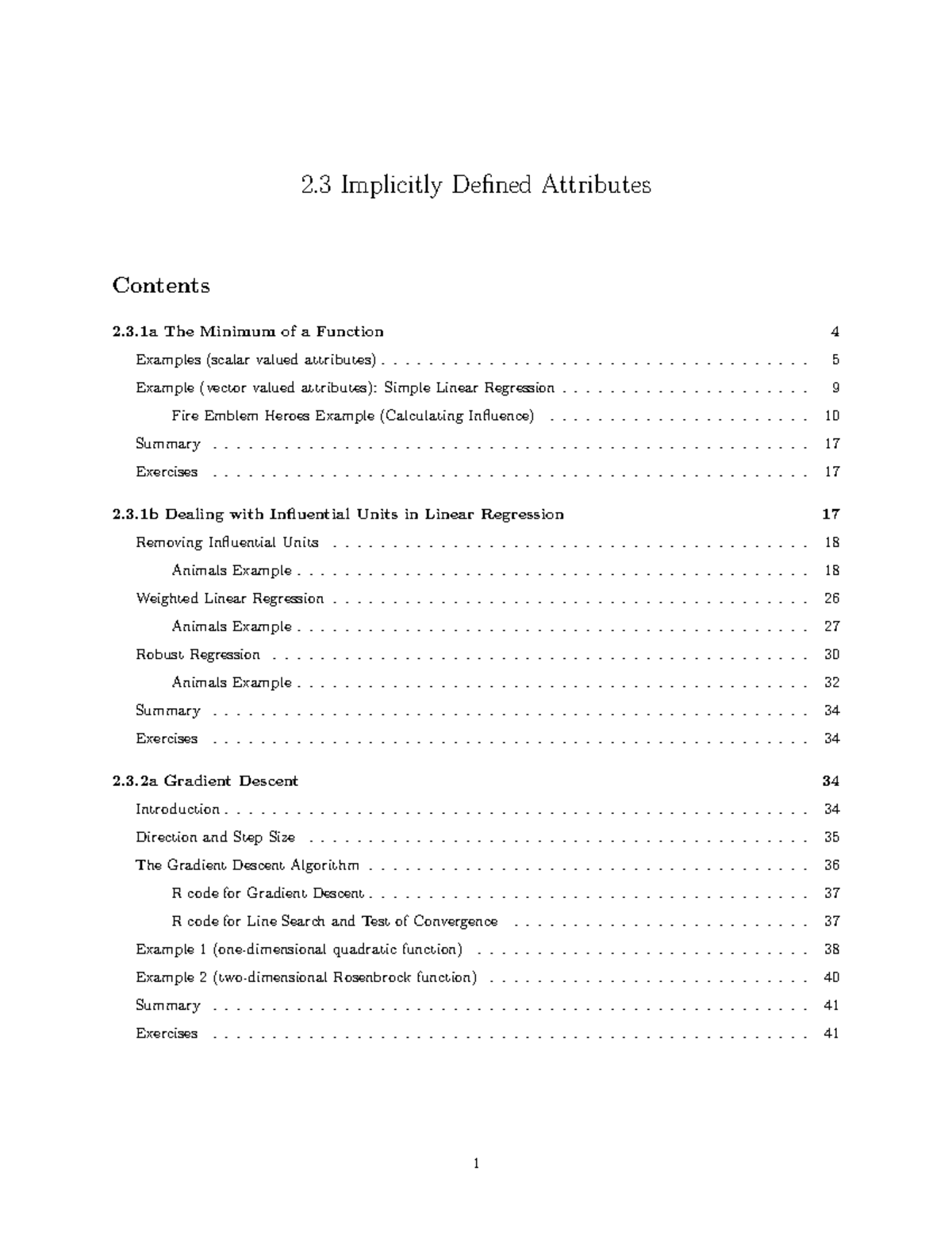 2 - lecture notes - 2 Implicitly Defined Attributes 2.3 The Minimum of ...