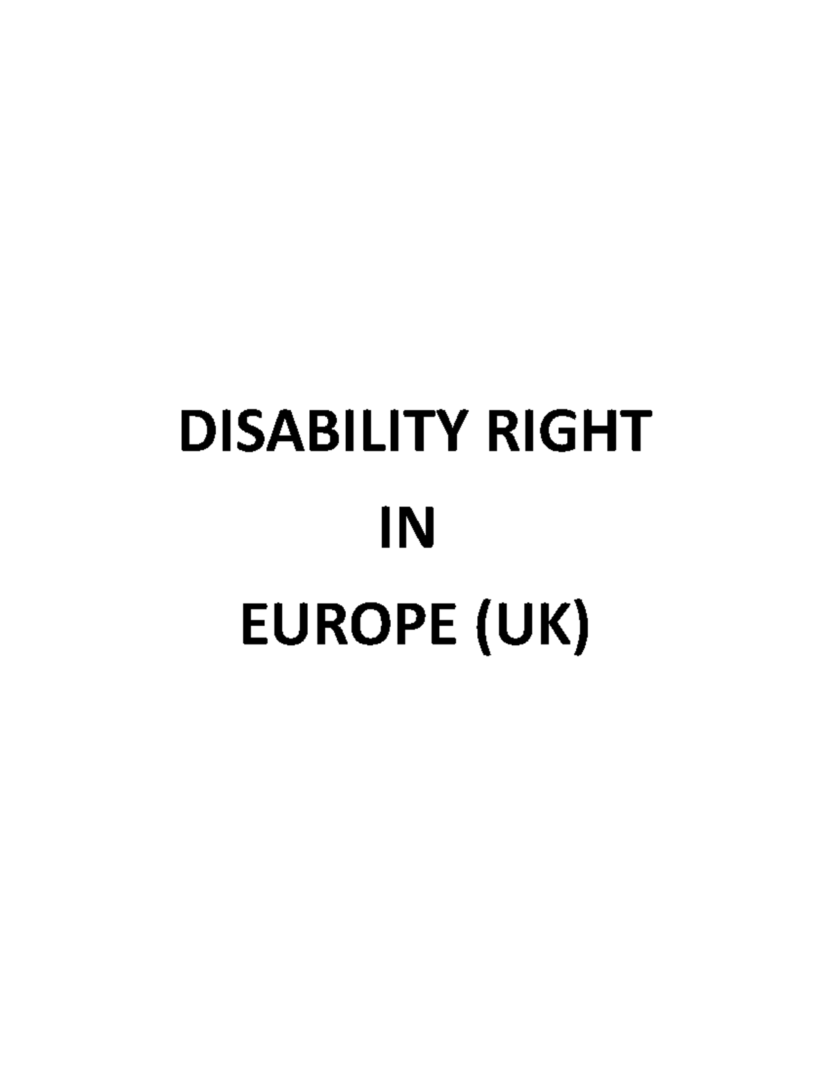 Disability- Right - File - DISABILITY RIGHT IN EUROPE (UK) Total ...