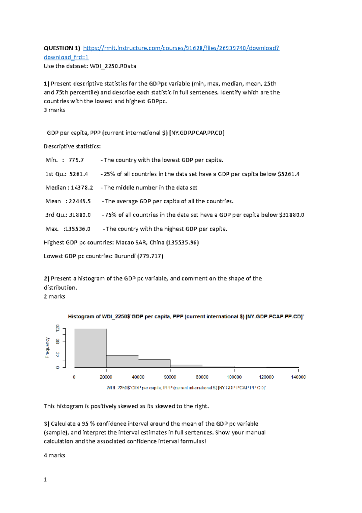 Ass Task 1 Base Economectrics - ECON1066 - RMIT University - Studocu