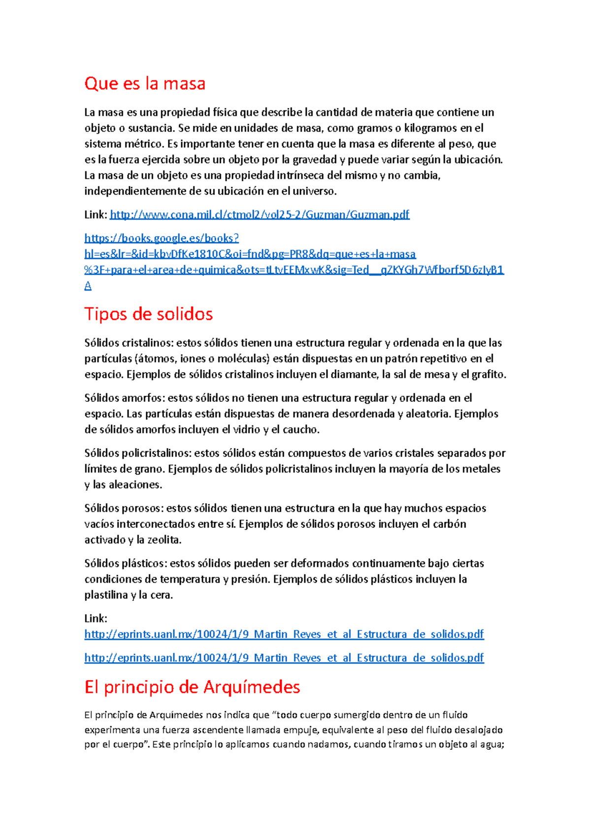Que es la masa - es importante el conocimiento - Que es la masa La masa es una propiedad física ...
