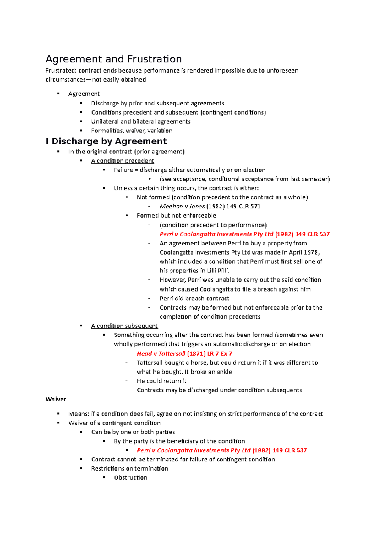 Agreement and Frustration - Agreement and Frustration Frustrated ...