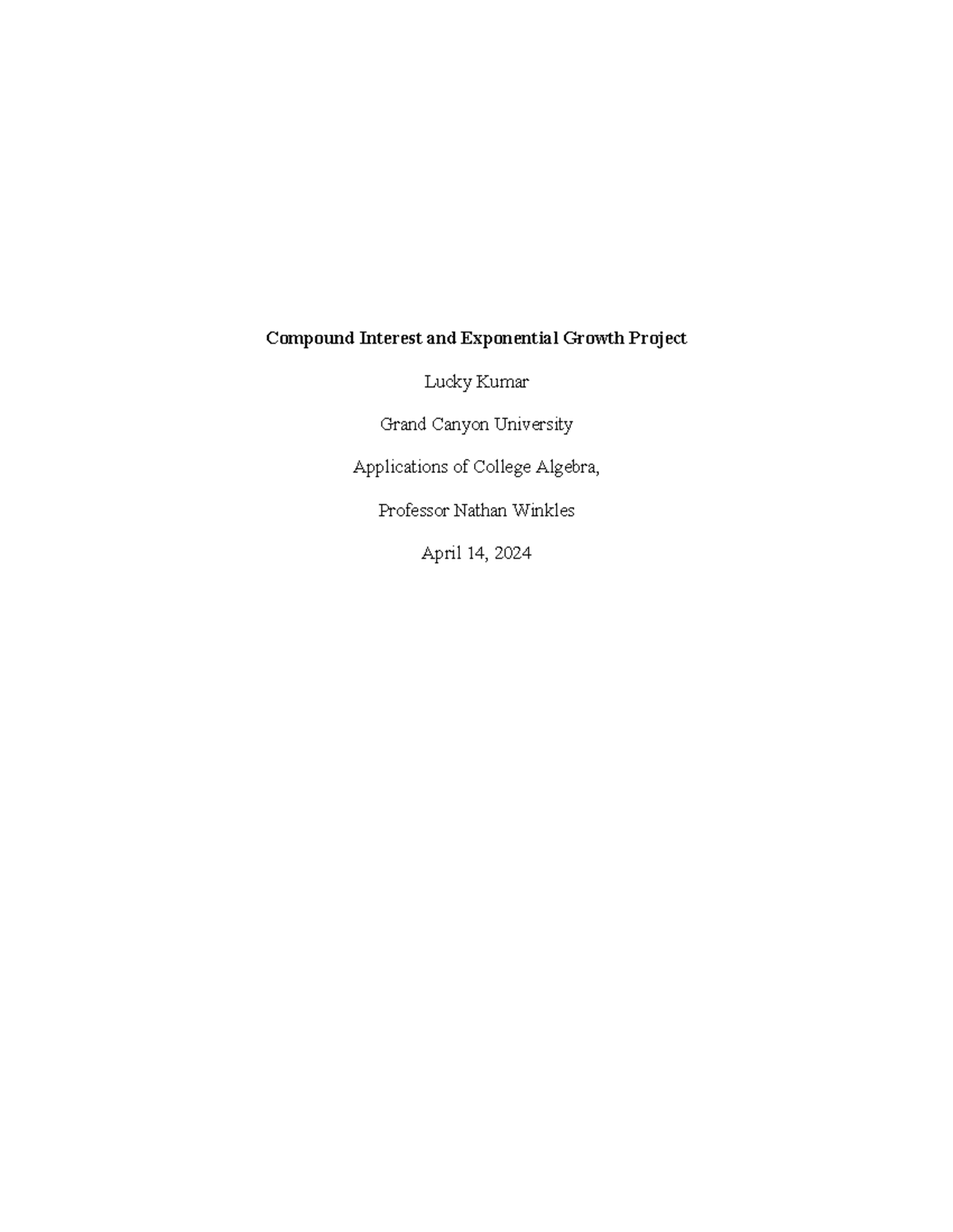 Compound Interest and Exponential Growth Project by Lucky - Compound ...