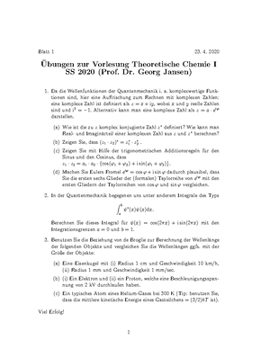 Uebung 4 - SoSe - Blatt 4 13. 5. 2020 Ubungen zur Vorlesung ...