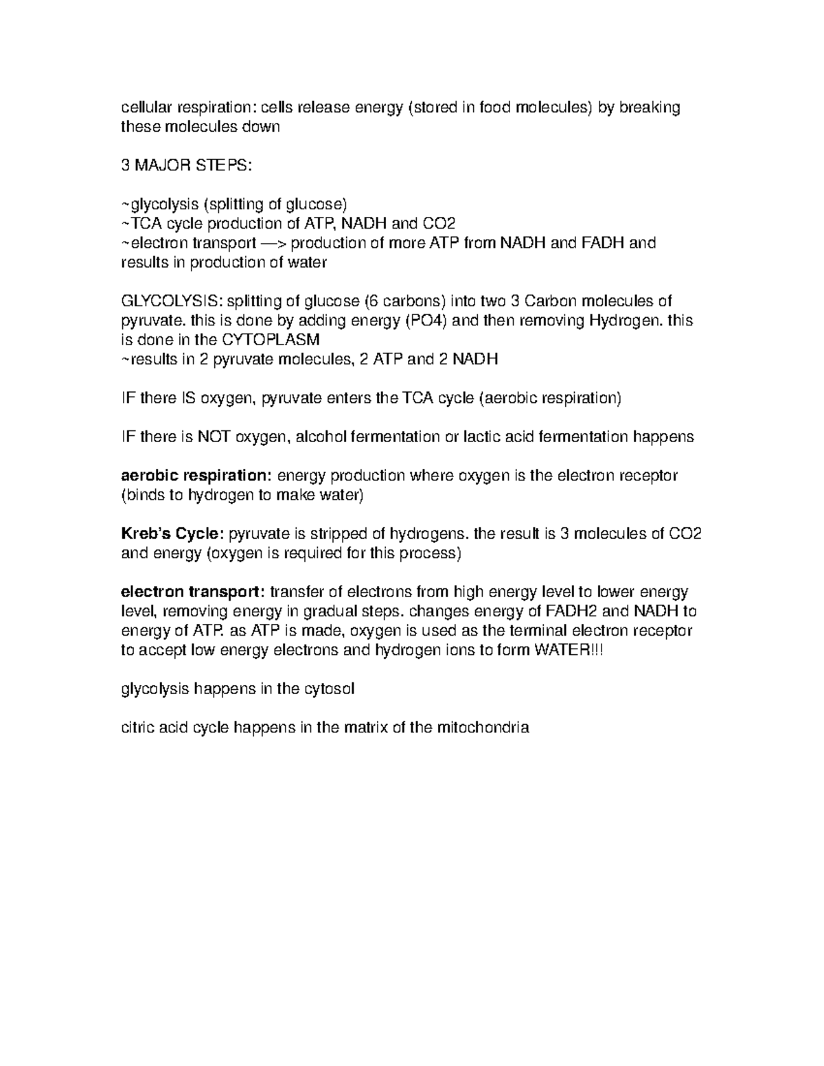 Cellular respiration - Jerry Via - cellular respiration: cells release ...